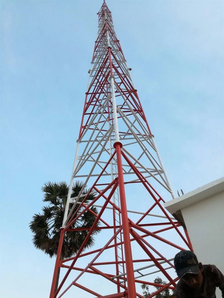 China Customized Galvanized Steel Triangular Legged Towers Self Supporting 3 Legs Telecom Tower ...